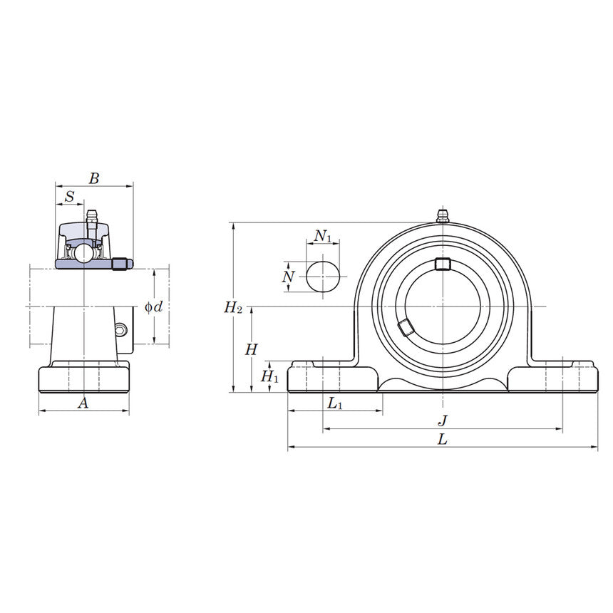 UCP320-64 - FYH Cast Iron Pillow Block - Quality Bearing Online Ltd.